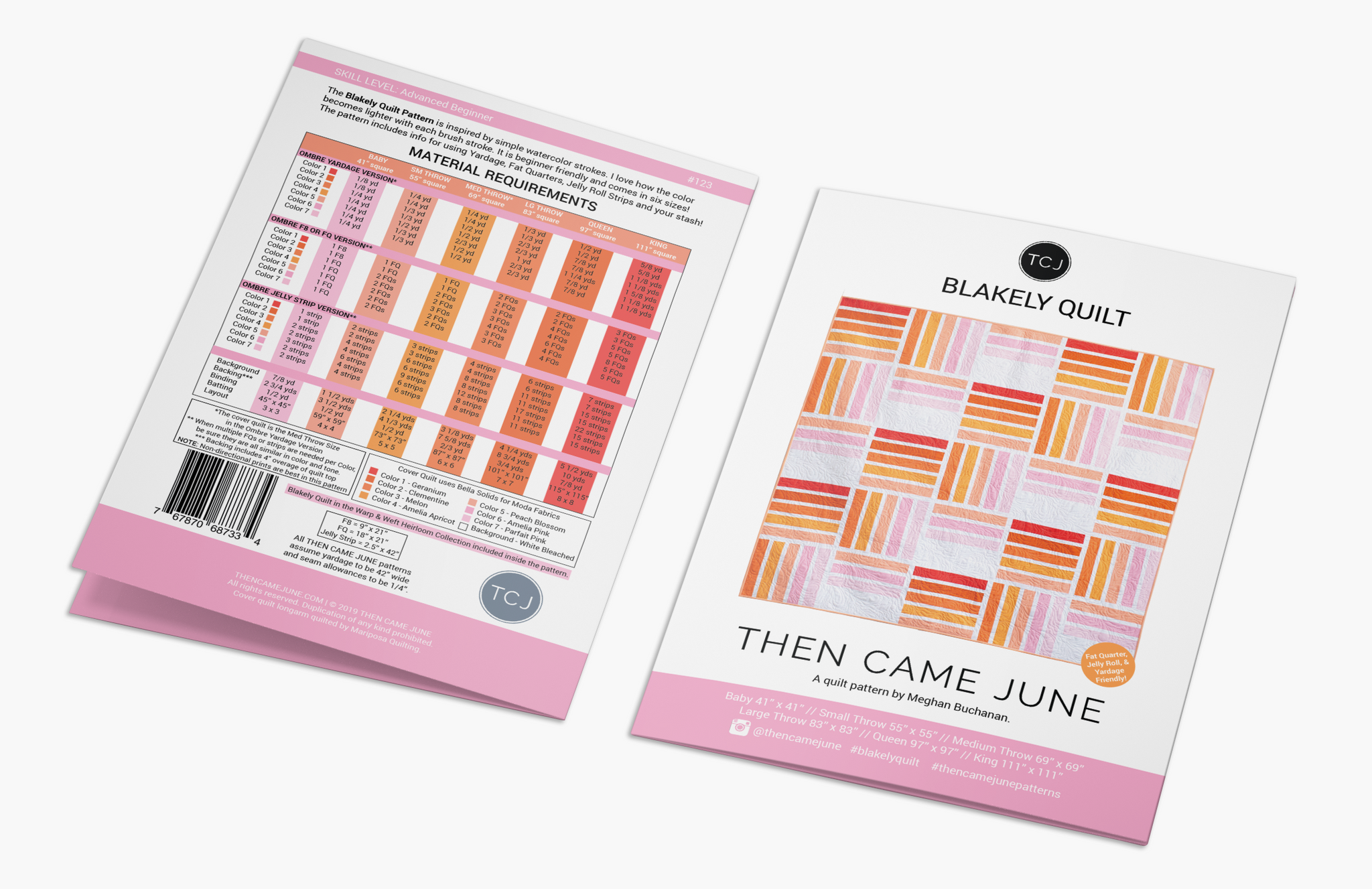 Blakely Quilt Pattern - Printed – Then Came June