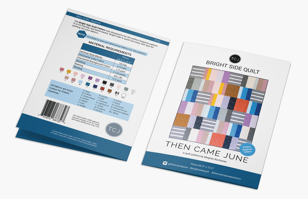 Bright Side Quilt Pattern - Printed – Then Came June