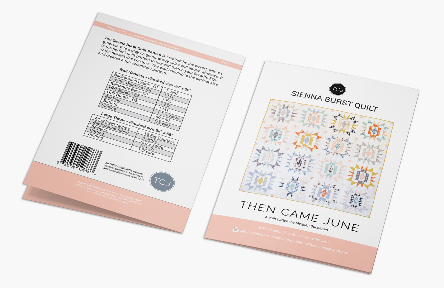 Sienna Burst Quilt Pattern - Printed – Then Came June